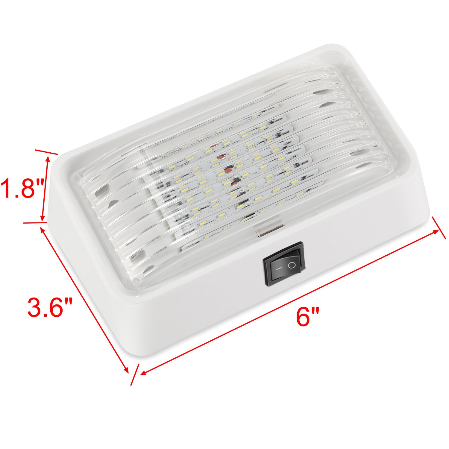LED RV Exterior Porch Utility Light with Switch 12v Replacment Light ...